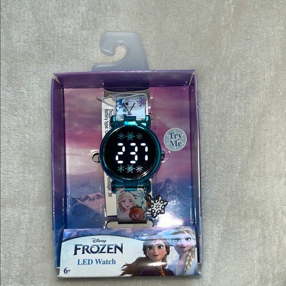 Disney | Other | Disney Frozen Blue Led Watch | Poshmark